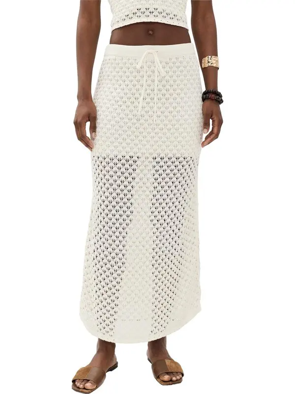Z Supply Windswept Crochet Skirt - Cloud