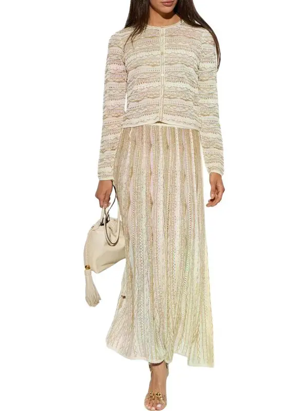Ulla Johnson Mia Pointelle-knit Cardigan - Neutrals