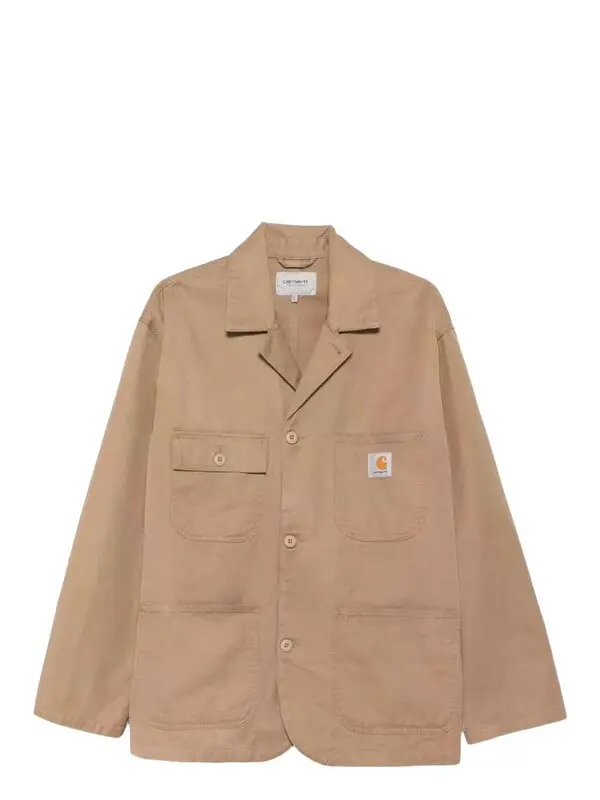 Carhartt Work In Progress Logo-patch Button-up Jacket - Neutrals