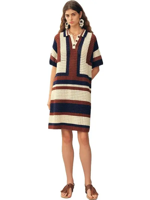Fabrique Louise Crochet Knit Dress - Multicolor
