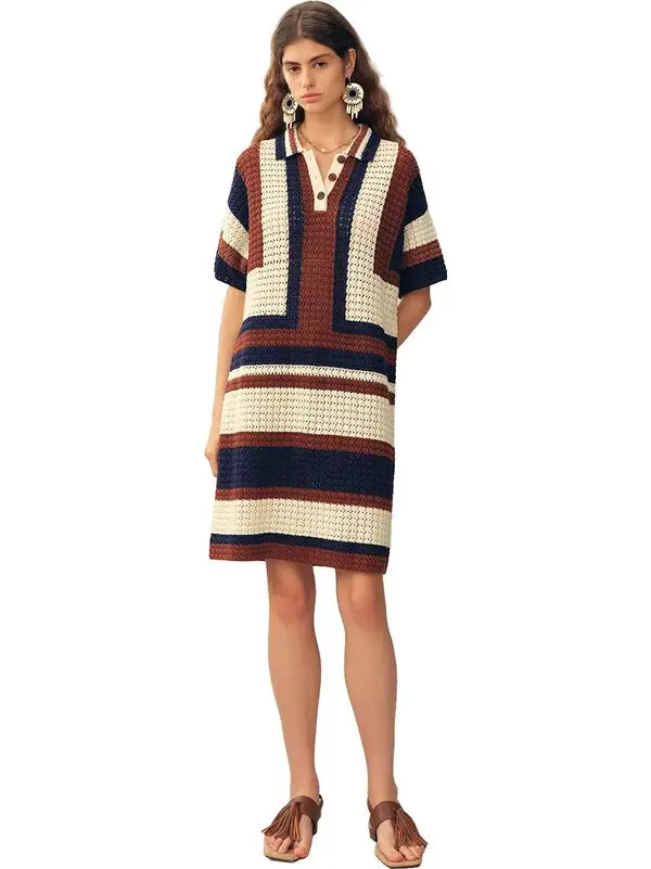 Fabrique Louise Crochet Knit Dress - Multicolor