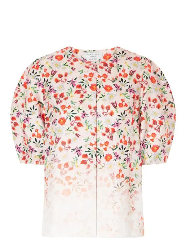 Gabriela Hearst Edify Floral-print Silk Blouse - White