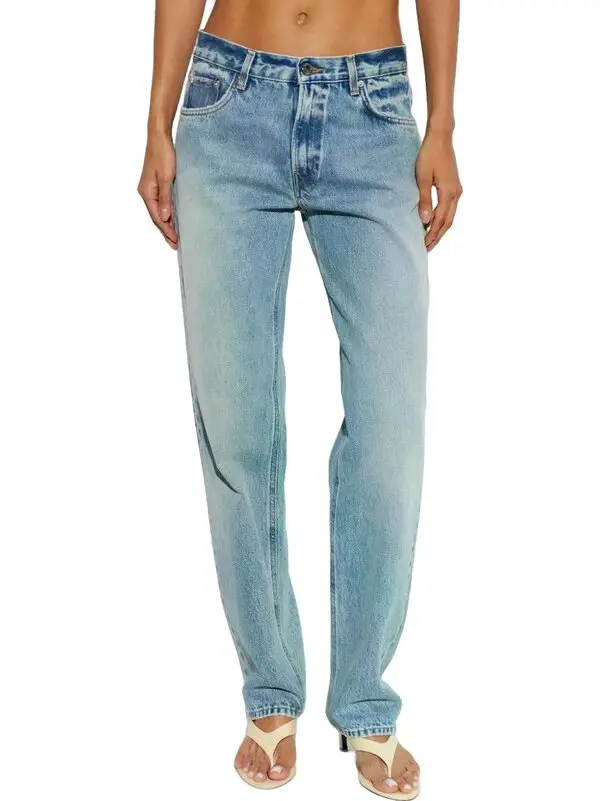 HAIKURE Distressed Straight-leg Jeans - Blue