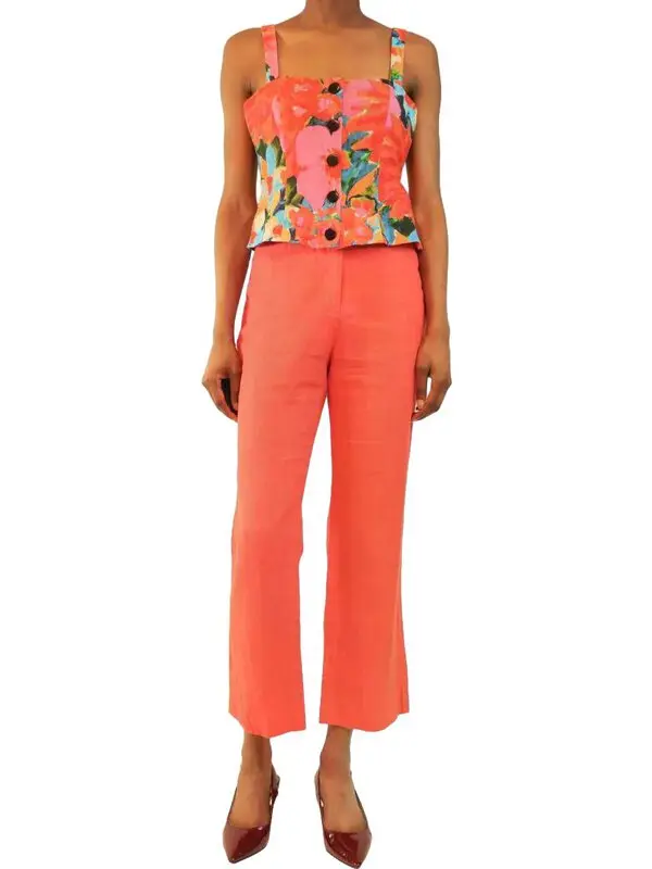 Mara Hoffman Floral-print Linen Set - Orange