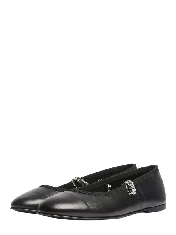 KATE CATE Juliette Double Chain Ballet Flats - Black