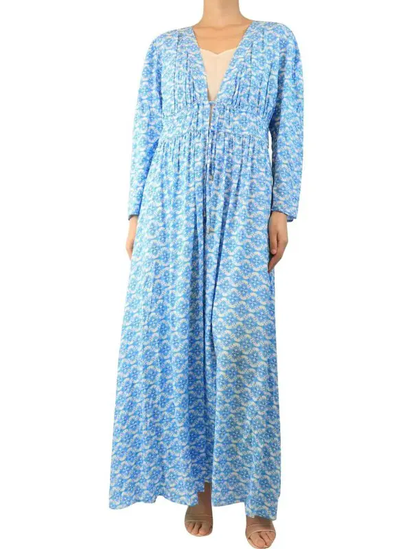 Melissa Odabash Farrah Printed Kaftan - Blue