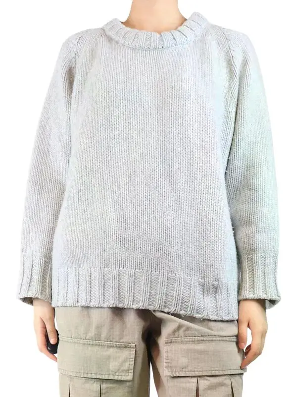 Malo Cashmere Raglan Sleeve Sweater - Grey