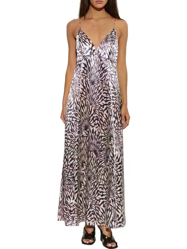 Ulla Johnson Rhodonite Abstract Print Maxi Dress - Neutrals