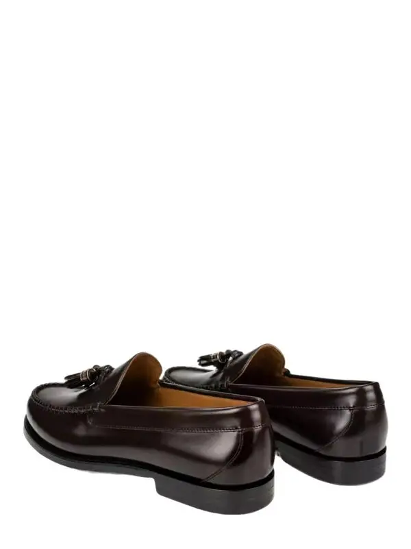 G.H.BASS Chocolate Leather Tassel Detail Loafers - Brown