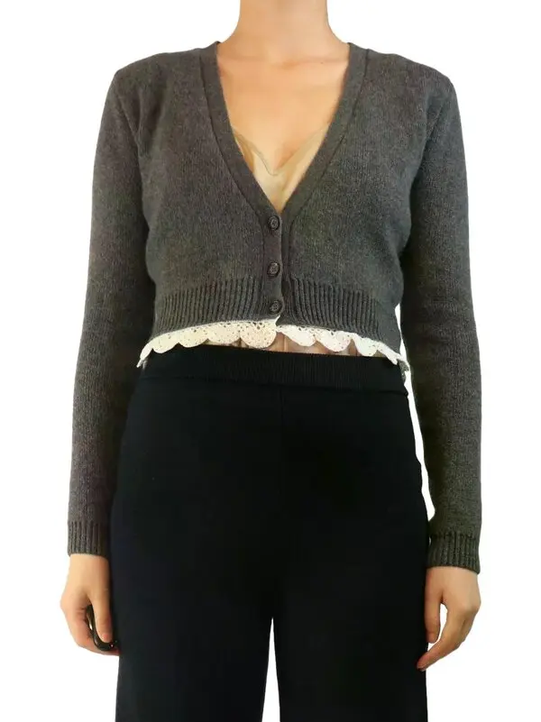 Magda Butrym Cropped Cardigan - Grey