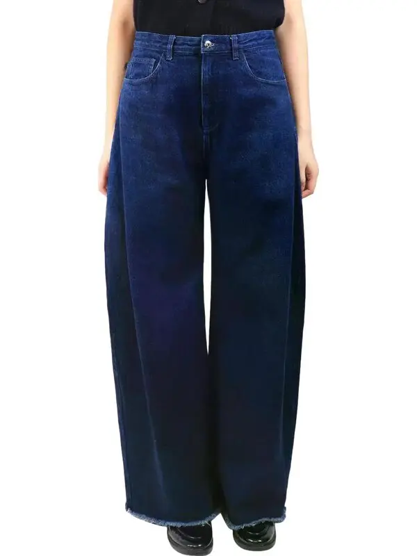 MARQUES' ALMEIDA Wide-leg Raw Hem Jeans - Blue