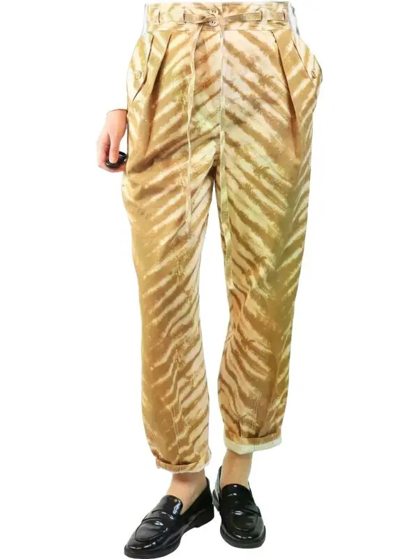 Ulla Johnson Animal Print Drawstring Trousers - Brown