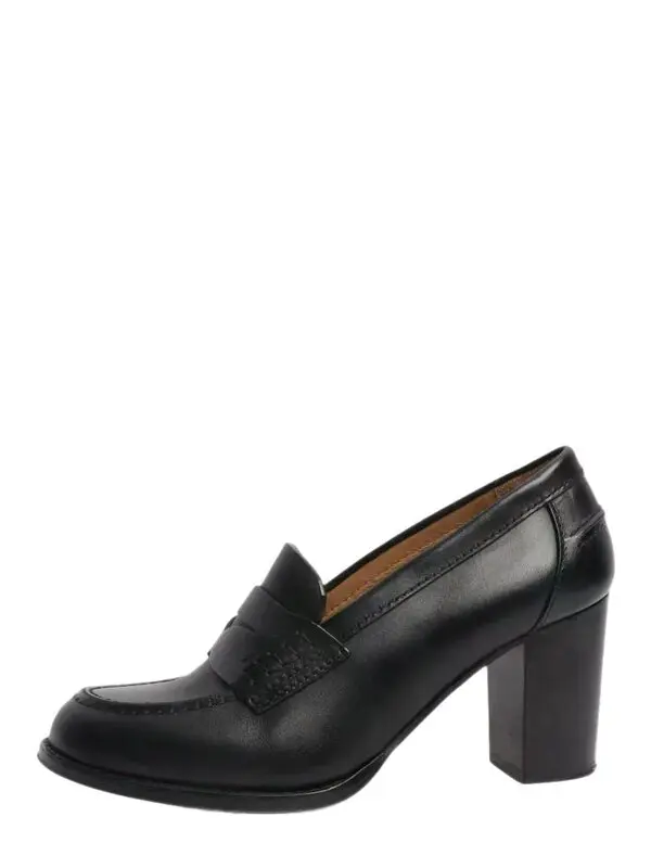 A.p.c. Leather High-heeled Loafers - Black