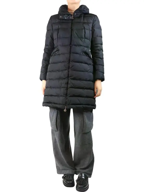 Moncler Padded Hooded Coat - Black