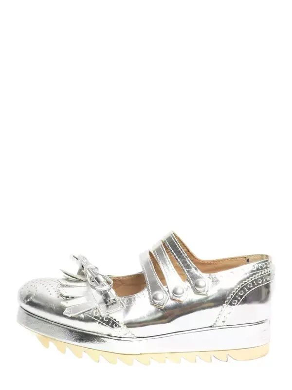 COMME DES GARÇONS TAO Fringed Platform Shoes - Silver