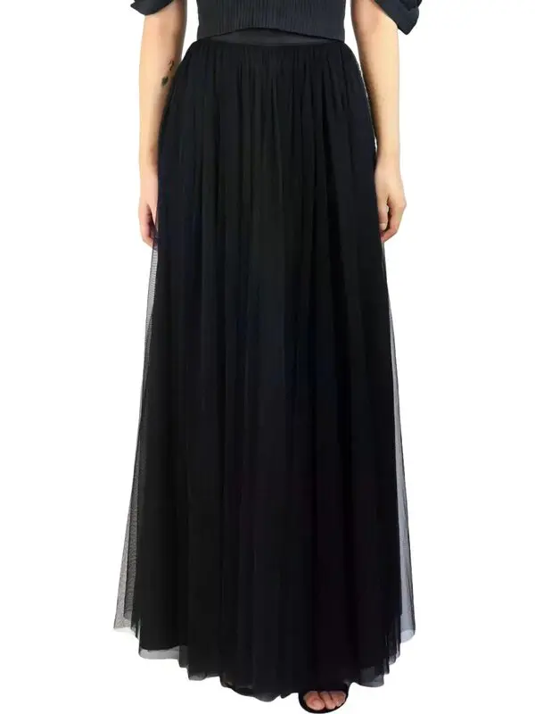 NEEDLE & THREAD Tulle Maxi Skirt - Black