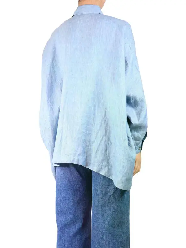 GUILD Asymmetric Chest-pocket Shirt - Blue