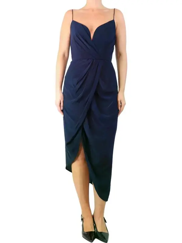 Zimmermann Silk Asymmetric Midi Dress - Blue