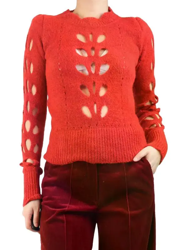 ISABEL MARANT VINTAGE Cut-out Sweater - Red