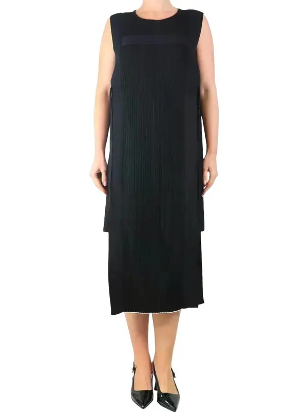 N°21 Ribbed Sleeveless Midi Dress - Black