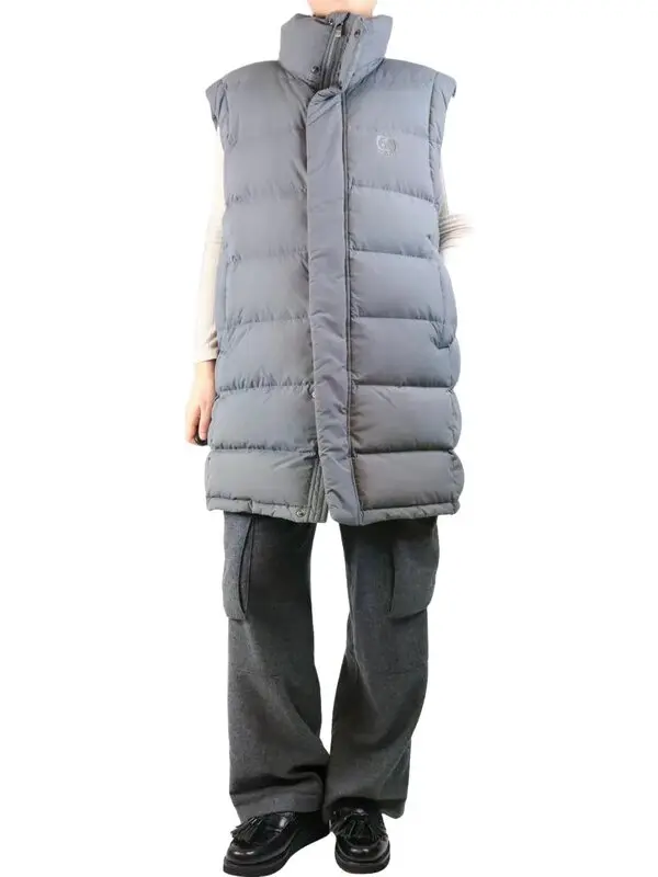 66 NORTH Longline Puffer Gilet - Grey
