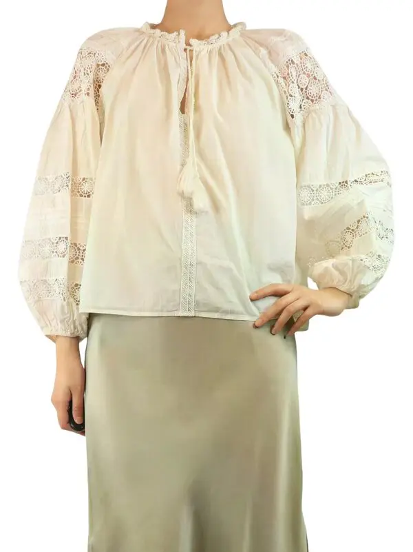 Ulla Johnson Crochet Detail Blouse - Neutrals
