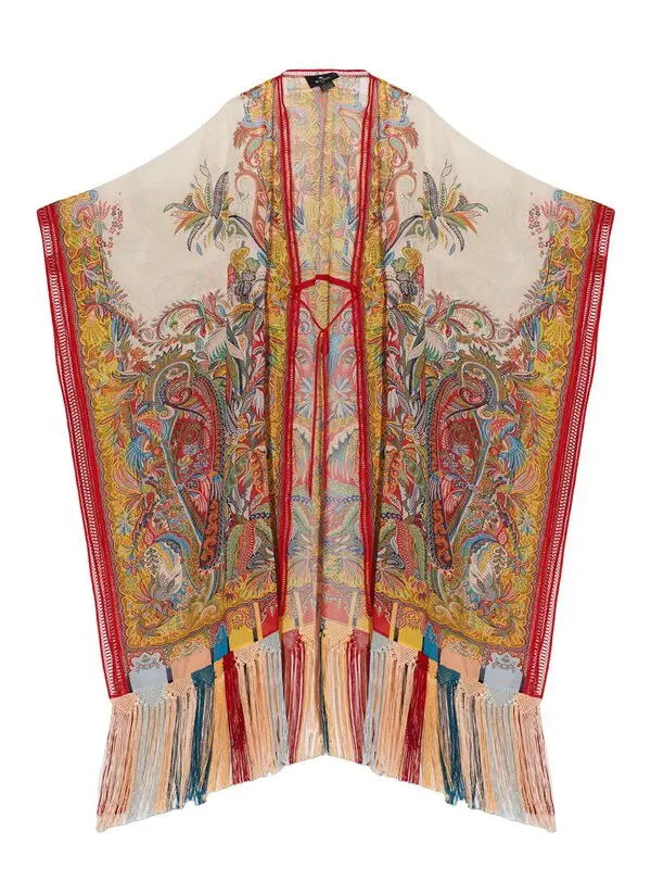 Etro Multi-color Floral And Paisley Print Fringed Dress - Multicolour