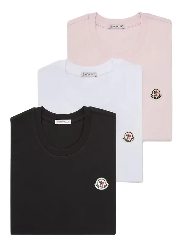 Moncler Logo Patch T-shirt Set - Black