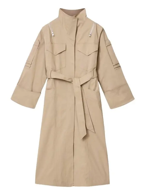 ALLSAINTS Clayton Relaxed Fit Trench Coat - Grey