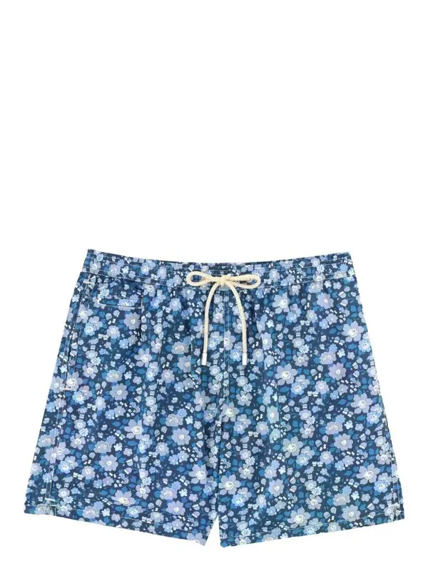 MC2 SAINT BARTH Floral Print Swim Shorts - Blue