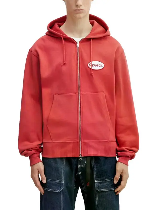 Gramicci Logo-patch Zip-up Hoodie - Red