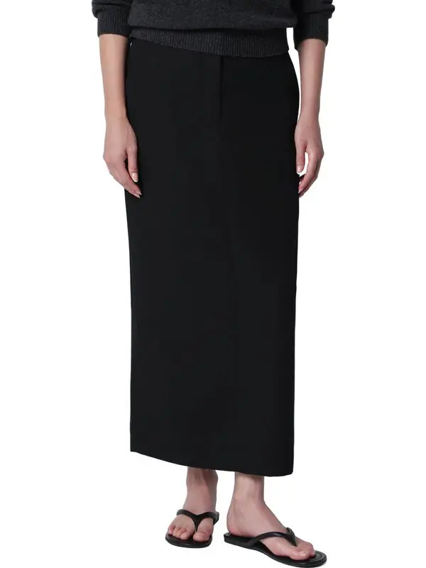 TOTEME Wool Blend Maxi Skirt - Black