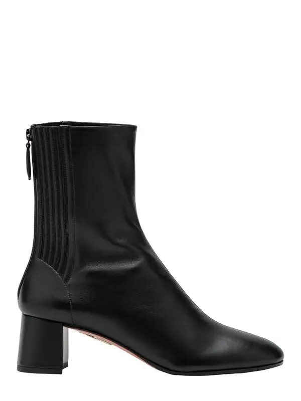 AQUAZZURA Saint Honoré Ankle Boots In Nappa Leather - Black