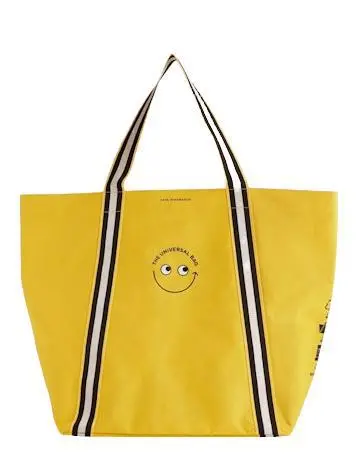 ANYA HINDMARCH X Selfridges Large Canvas Tote Bag - Yellow