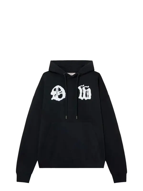 Off-White Palace Arrow Logo-print Drawstring Hoodie - Black