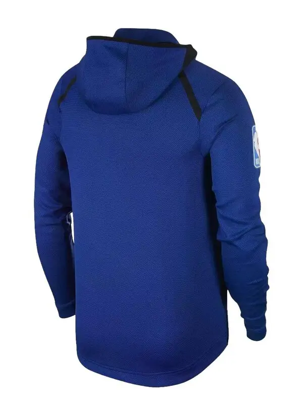 Nike Nba Golden State Warriors Logo-print Hoodie - Blue