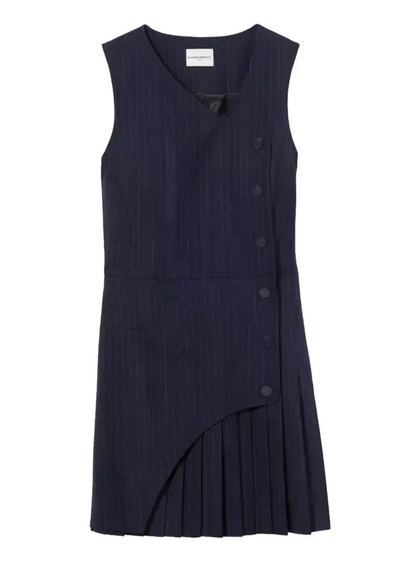 Claudie Pierlot Pinstripe Pattern Sleeveless Dress - Blue