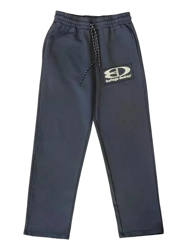 BOTTEGA DESIRES Logo-patch Drawstring Track Pants - Blue