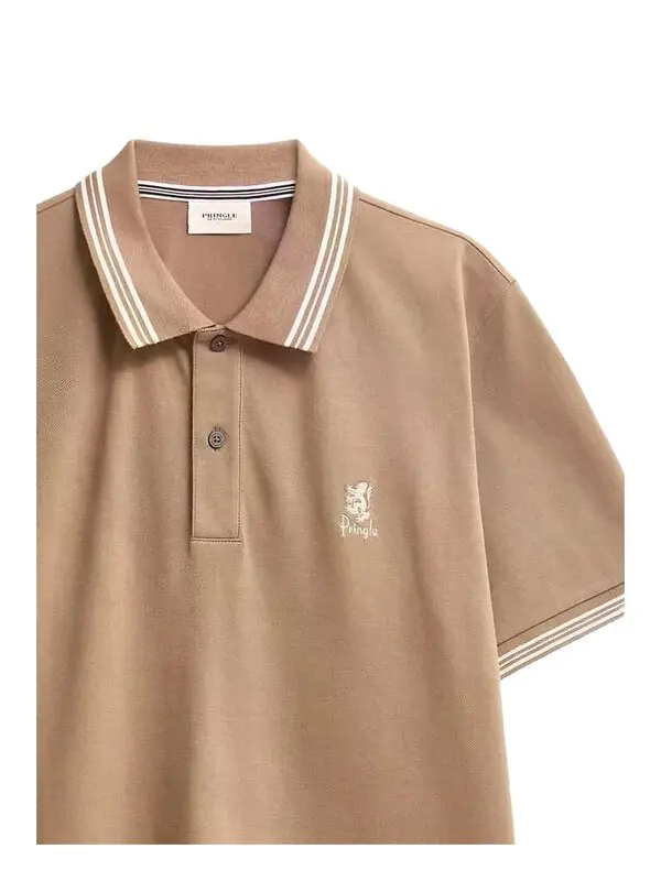 Pringle Of Scotland Piqué-knit Tipped Polo Shirt - Neutrals