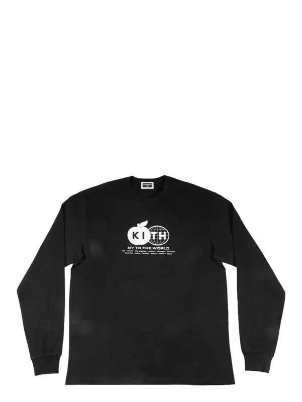 Kith Graphic-print Long-sleeve T-shirt - Black