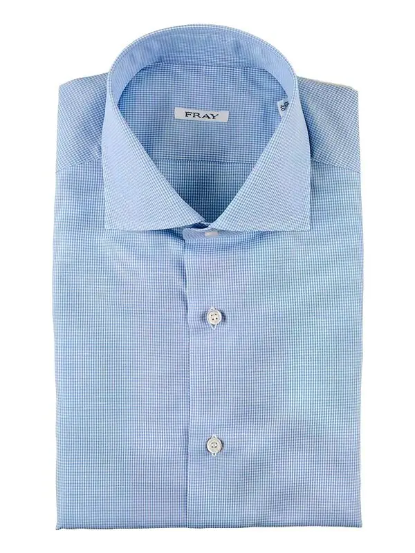 FRAY Check-pattern Button-down Shirt - Blue