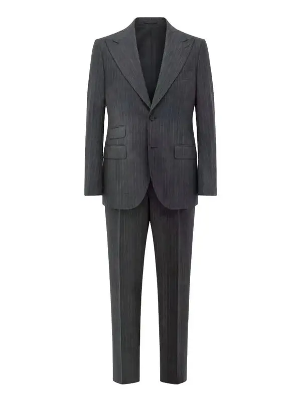 FRANZESE COLLECTION Pinstripe-pattern Single-breasted Suit - Grey