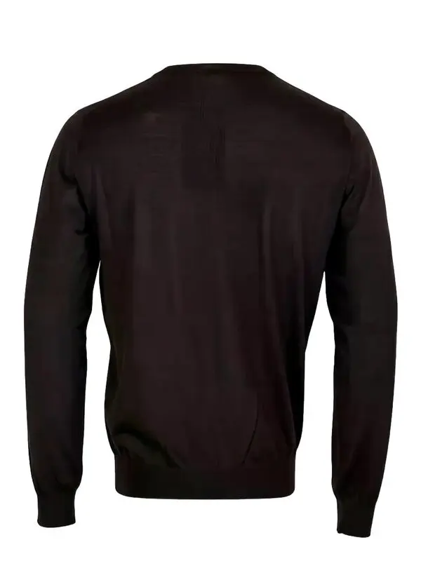 Altea Crew Neck Fine Knit Sweater - Brown