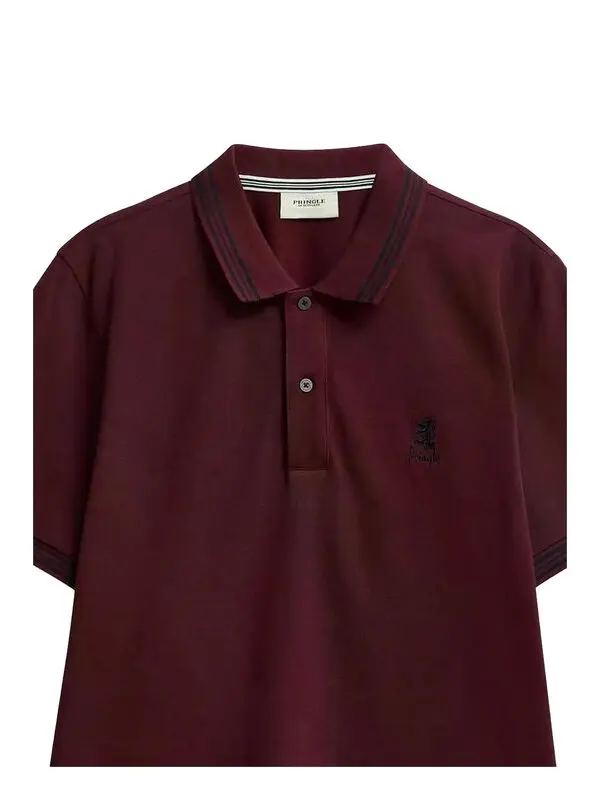 Pringle Of Scotland Piqué Tipped Polo Shirt - Red