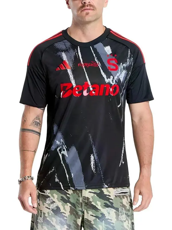 Adidas X Footshop X Sparta Abstract-print T-shirt - Black
