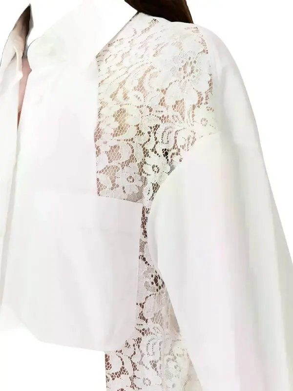 Stella McCartney Lace-panelled Asymmetric Dress - White