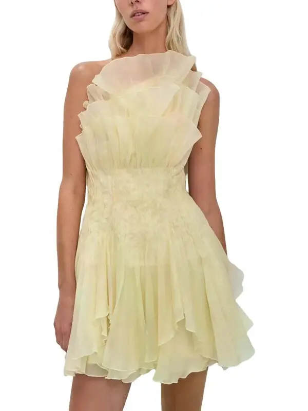 Aje Nisha Ruffled Mini Dress - Yellow