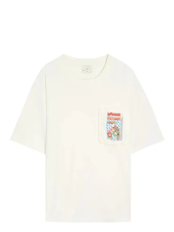 CHE Salvador Matchbox Graphic-print Pocket T-shirt - White