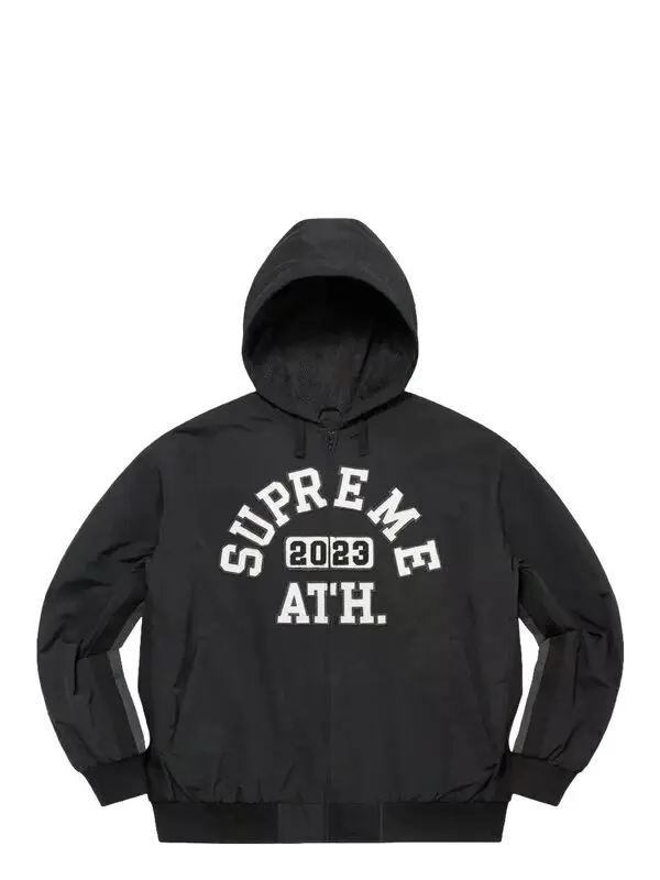 Supreme Applique Hooded Track Jacket - Black