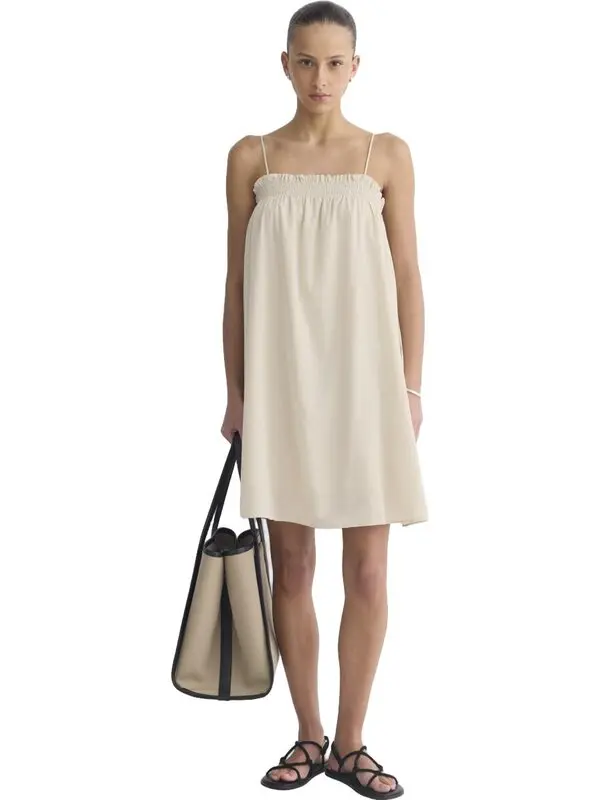 Everlane Gauze Smocked Dress - Birch